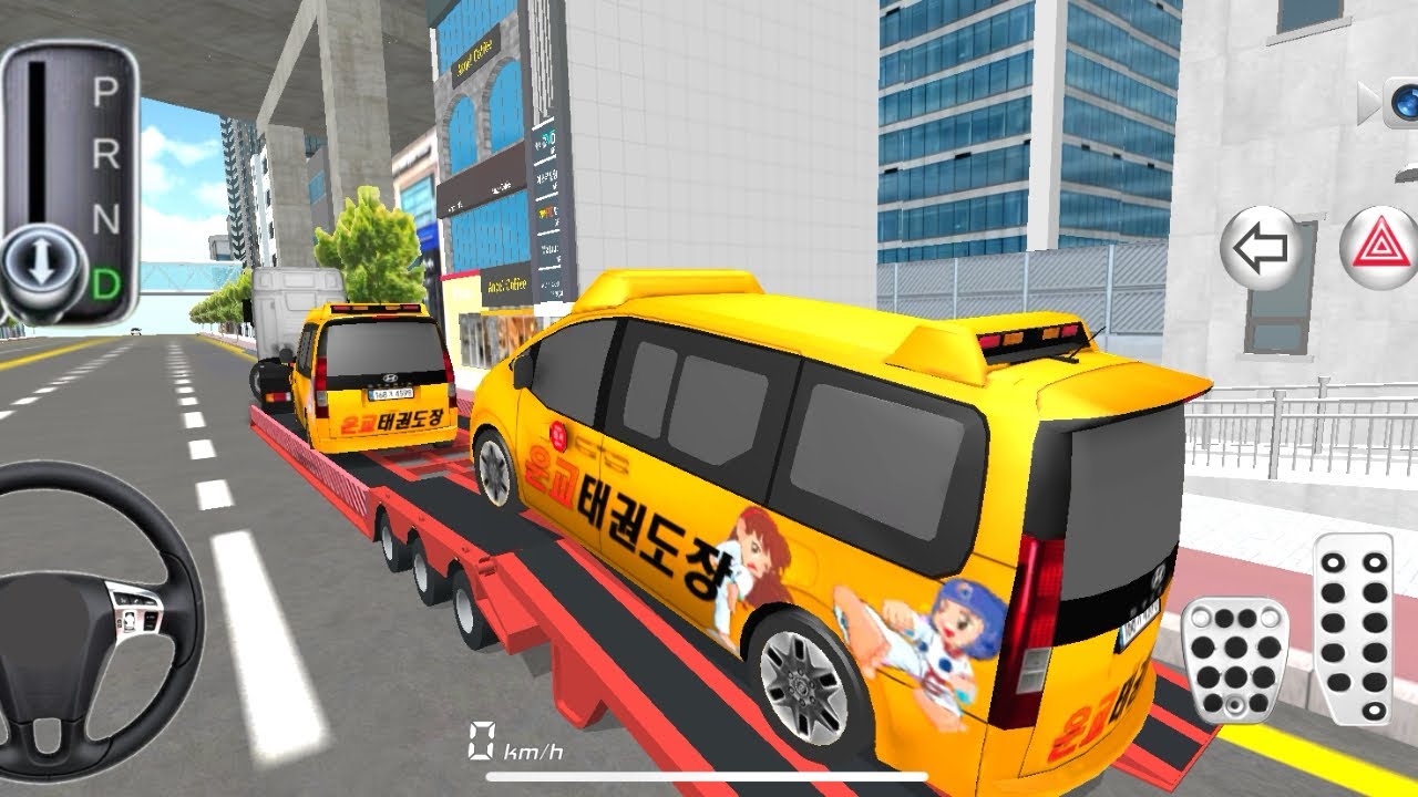 New yellow colour car transporting -3d driving class android game play ...
