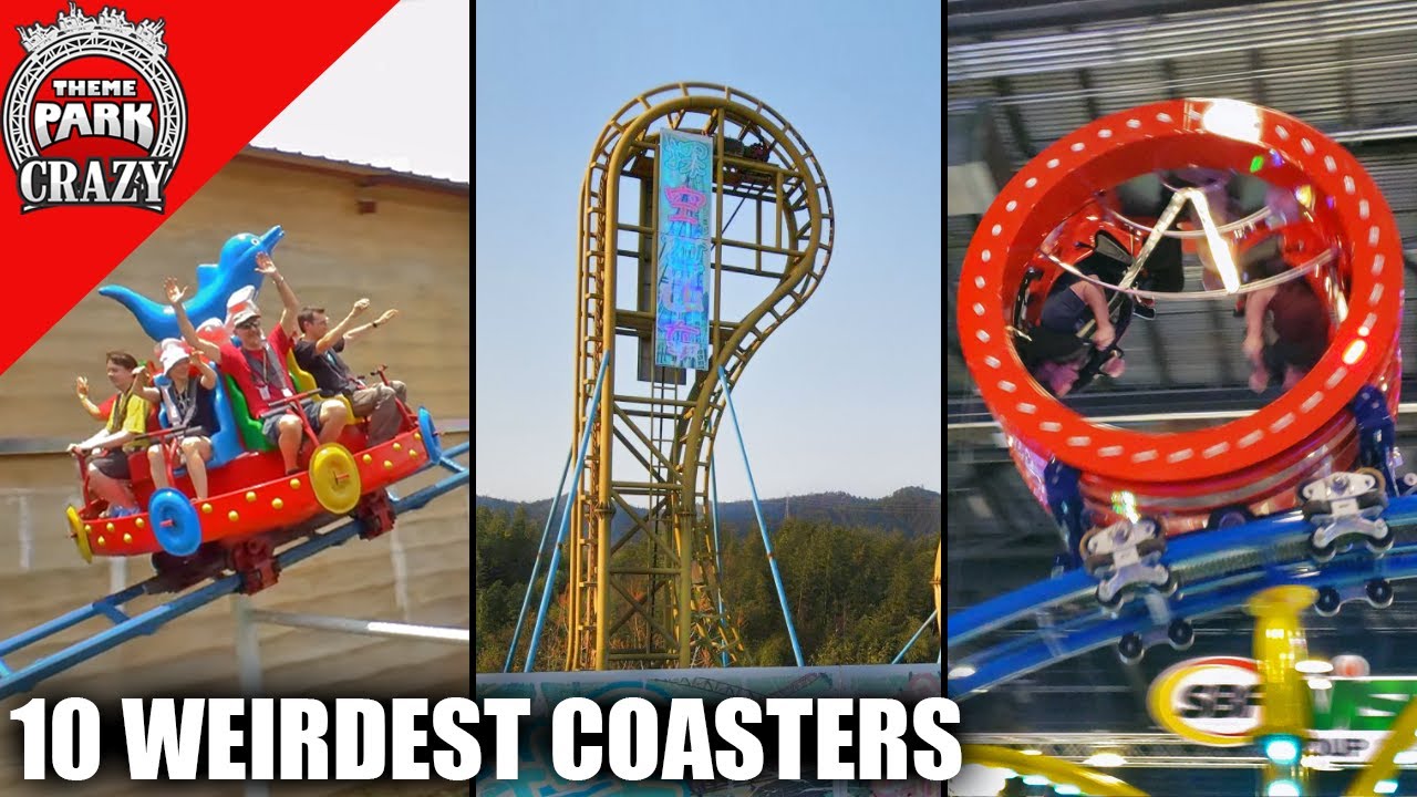 Top 10 Weirdest Roller Coasters Around The World Youtube