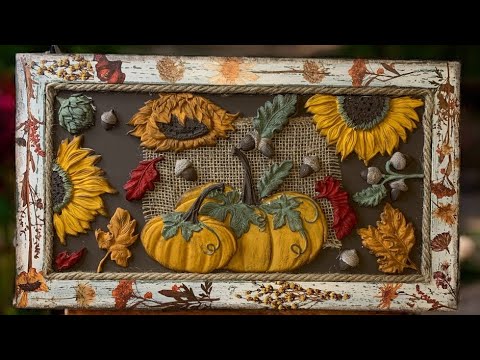 Vintage fall frame home decor - YouTube