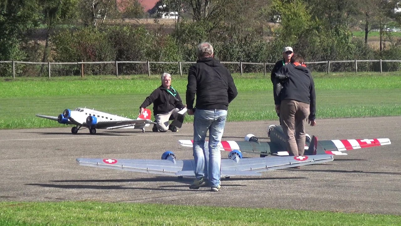 Different Junker JU-52 RC Scale Model Airplanes Hausen RC Air-Show ...