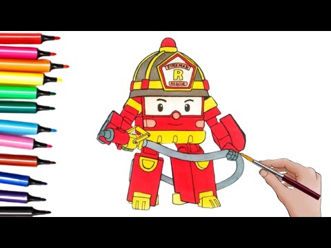 How To Color Robocar Roy | Mewarnai Robocar Roy | How To Draw - YouTube