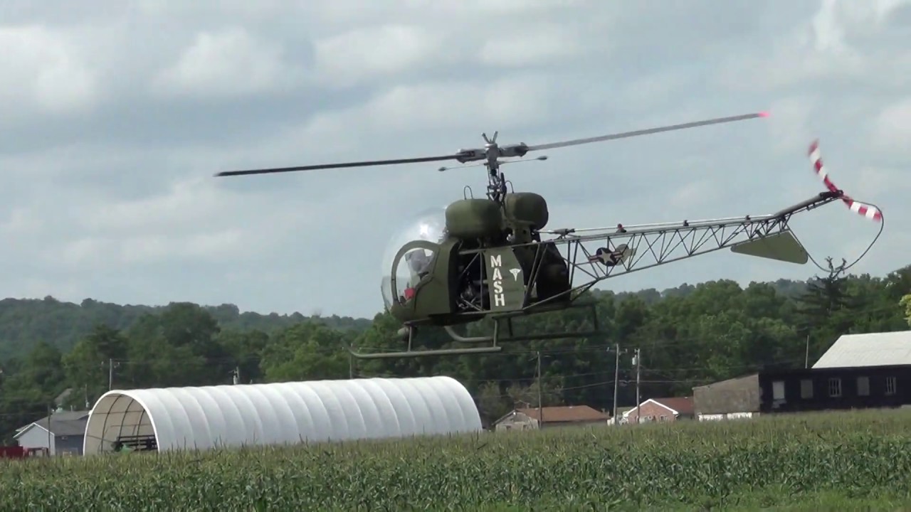 MASH Vario Bell 47 Maiden Flight - YouTube