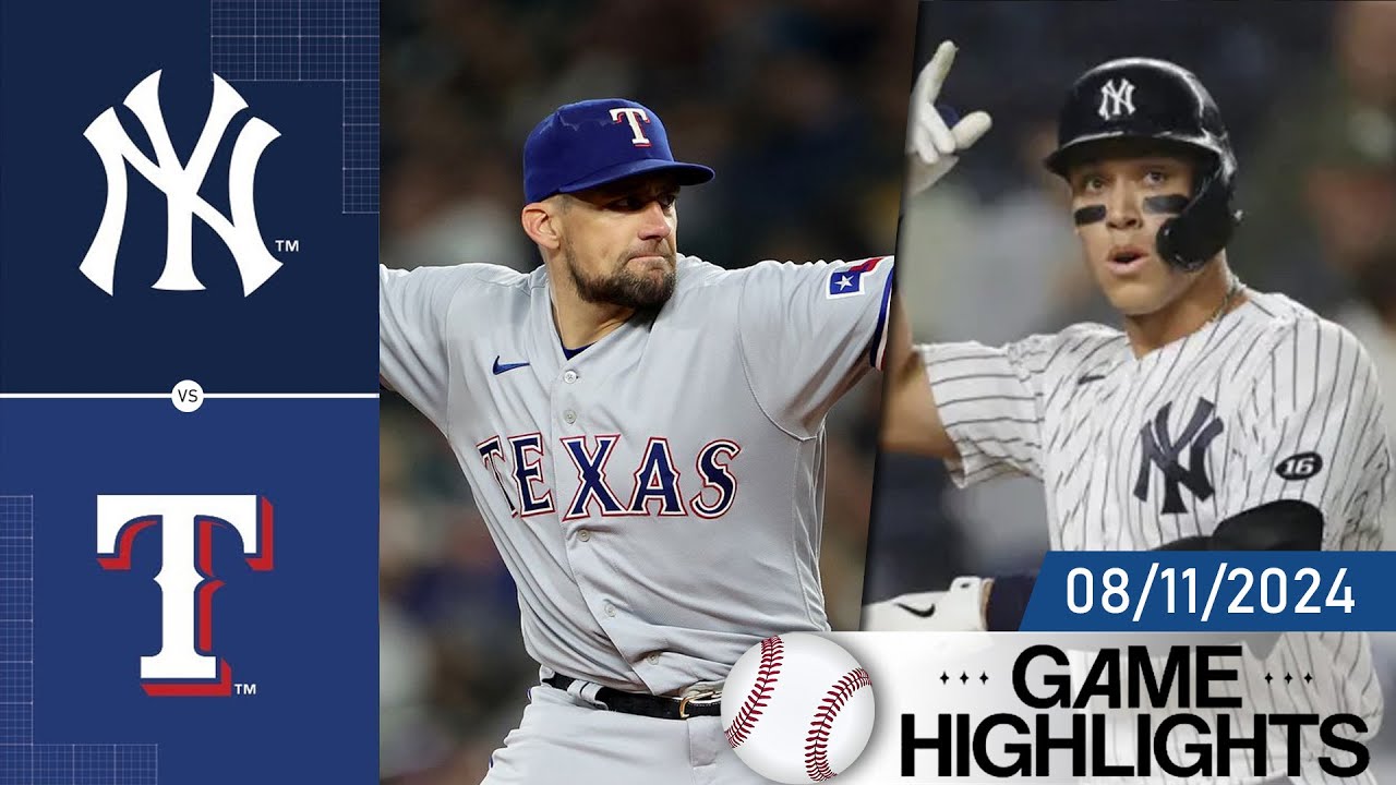 New York Yankees vs Texas Rangers Game Highlights 08/11/2024 | MLB ...