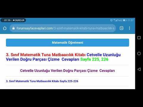 3. Sınıf Matematik Tuna Matbaacılık Sayfa 225 226