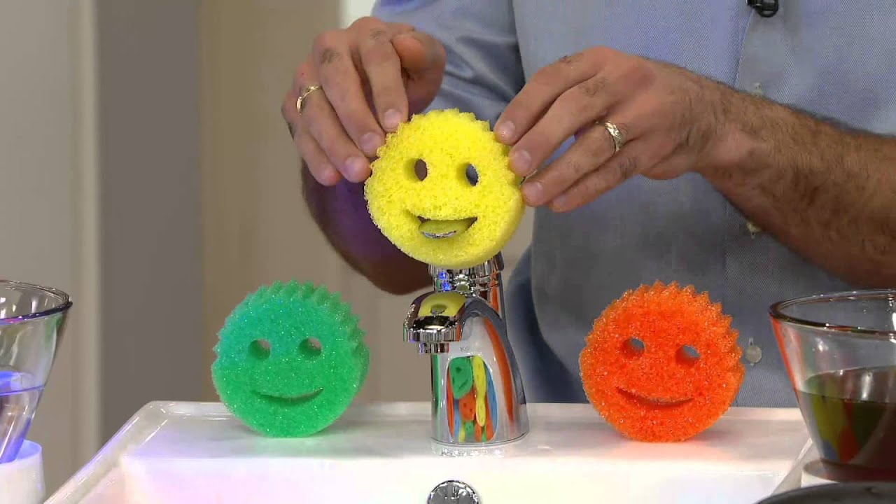 Scrub Daddy Set of (3) Multi Color 4-piece Sponge Gift Packs on QVC ...