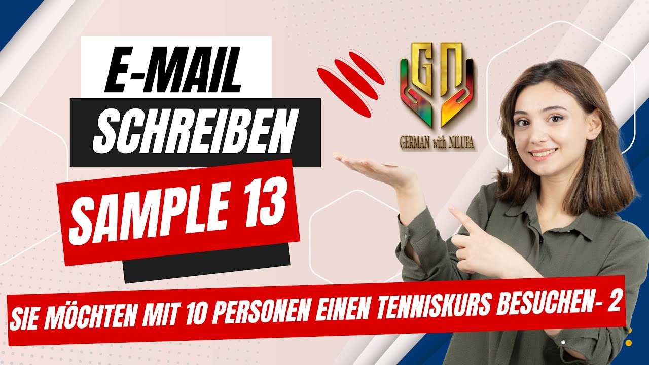 German Email Writing: to Enroll 10 People in a Tennis Course | Formal E ...