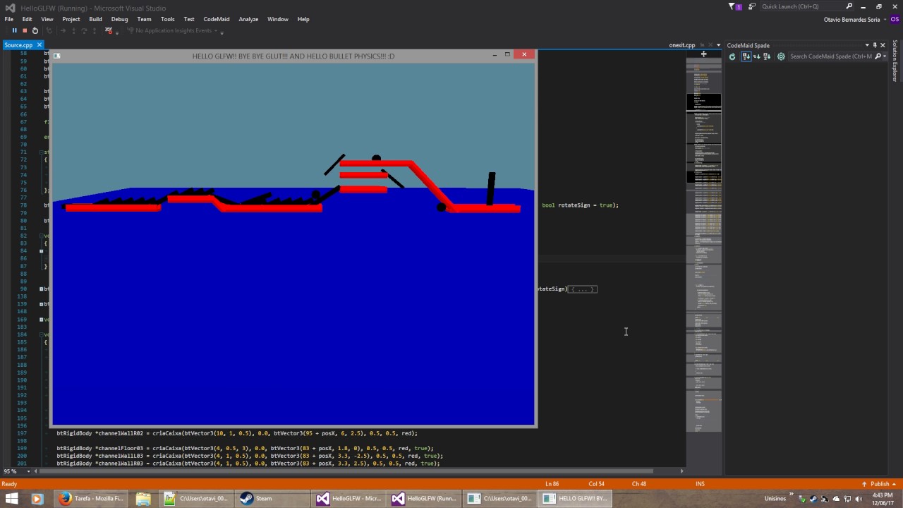 C++ Bullet Physics Engine - Exercicio Grau B - Fisica para Jogos - YouTube