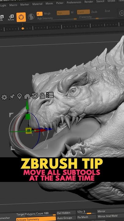 Quick tip for moving all subtools at the same time - YouTube