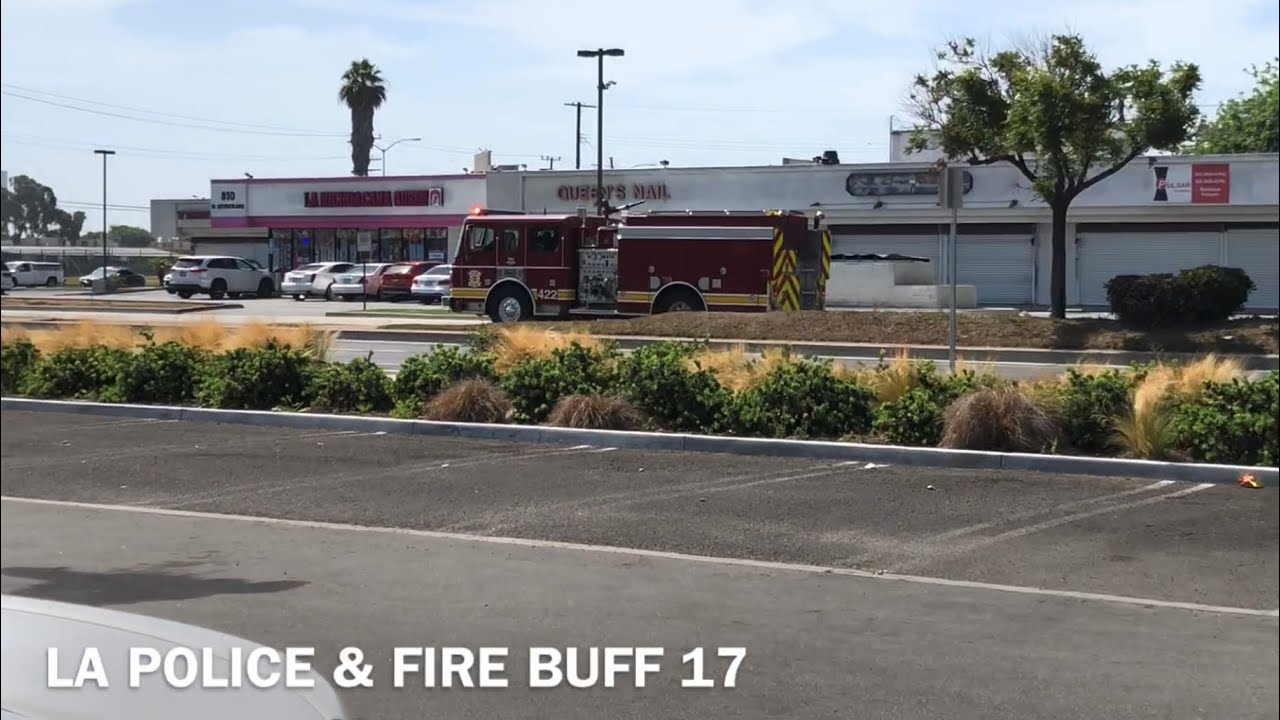 Compton Fire department engine 422 RESPONDING - YouTube