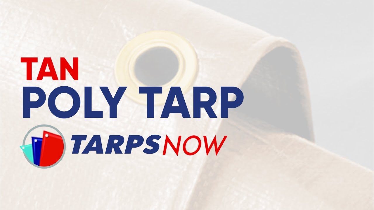 Tarps Now Tan Waterproof Poly Tarp with Aluminum Grommets ...