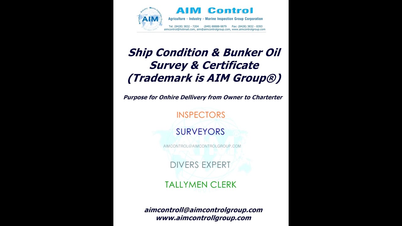 The ship condition and bunker survey and report - YouTube