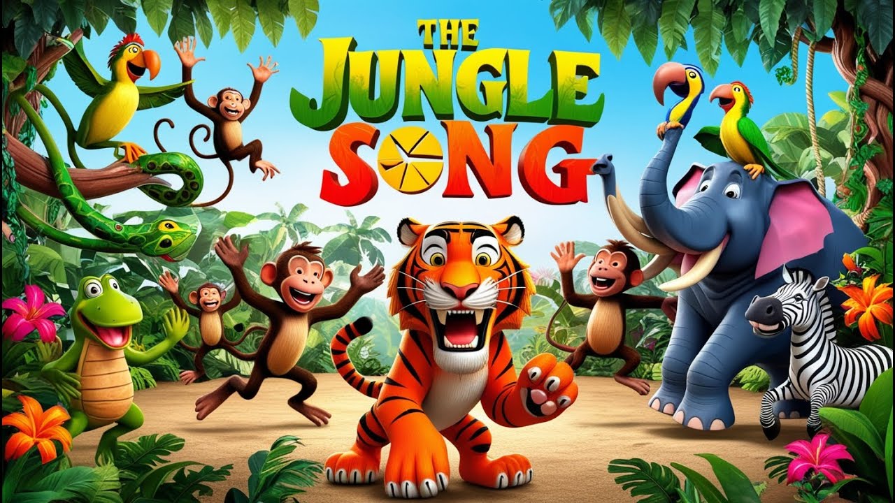 The Jungle Song | Walking In The Jungle | Nursery Rhymes for Kids | Let ...