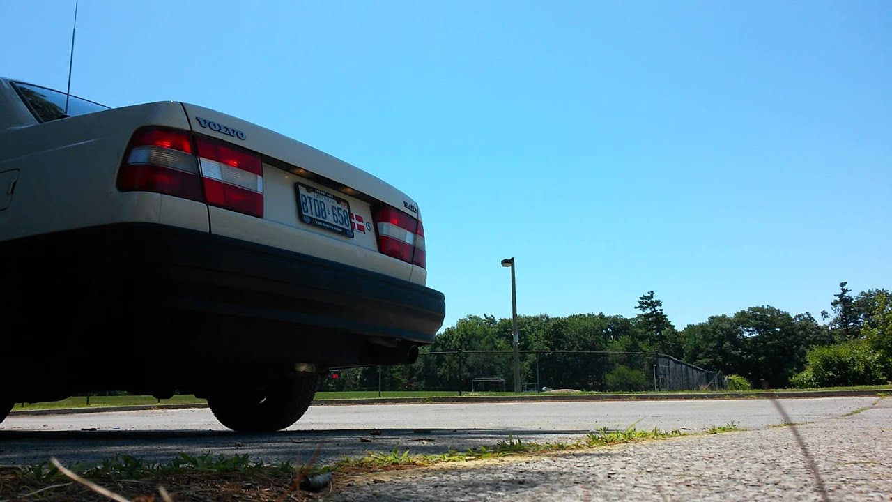 94' Volvo 940 turbo custom exhaust - YouTube