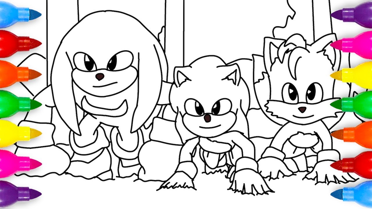 Sonic the Hedgehog 3 Team Sonic Racing Coloring Page - YouTube