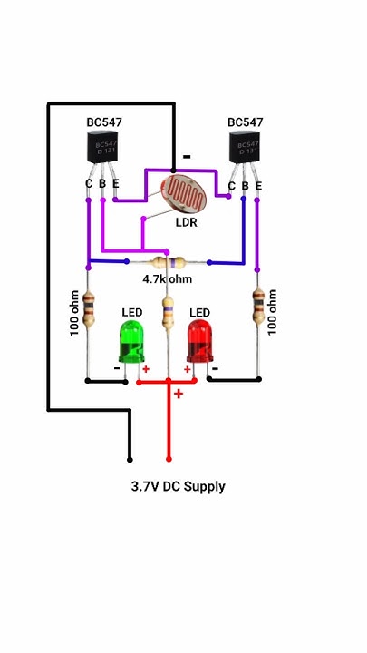 LDR Project | LDE project with BC547 | Laser security system using LDR ...