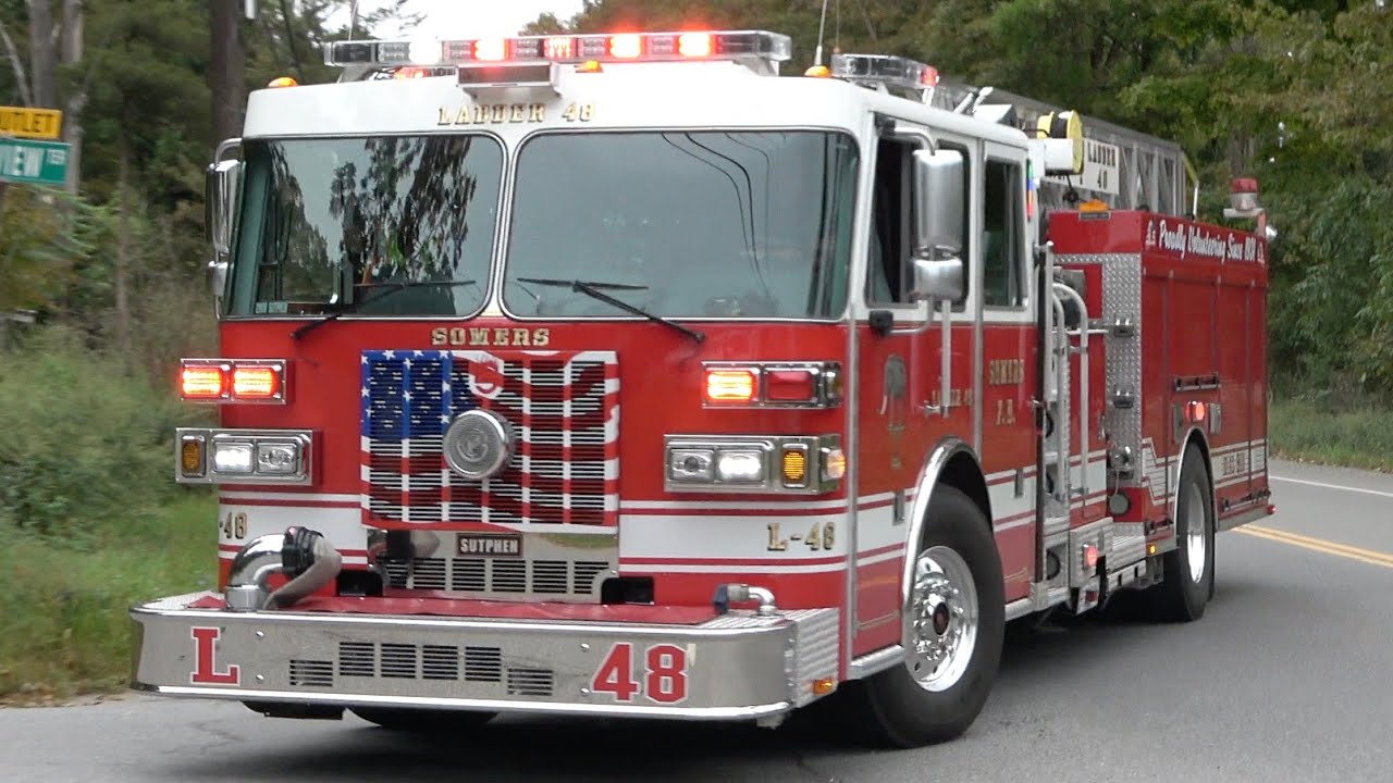 Somers FD Ladder 48 Responding - YouTube