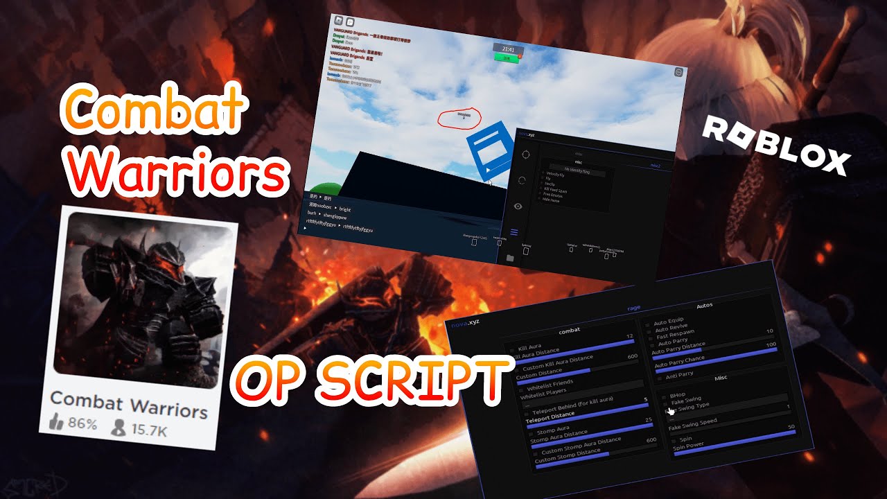 / Roblox Combat Warriors – Kill Aura, Auto Parry, Fling People, ETC💀 ...