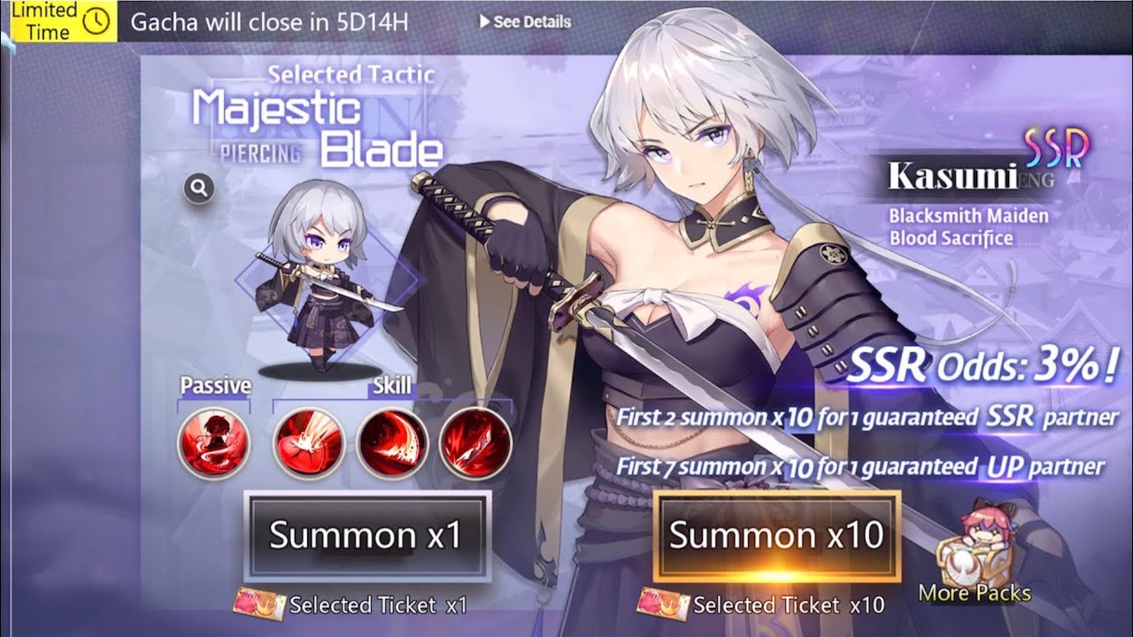 IlluCon Majestic Blade FULL Gacha Draws | Kasumi SSR Banner - YouTube