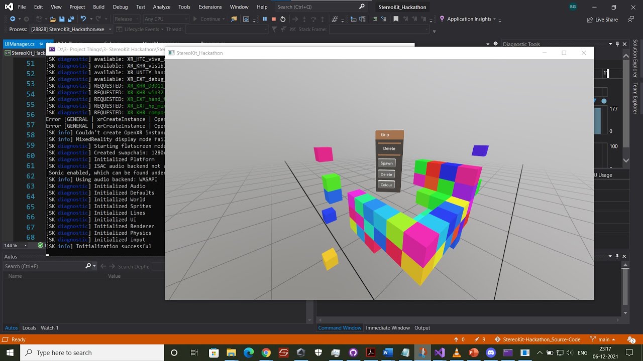 StereoCraft - A block building App made using StereoKit SDK - YouTube
