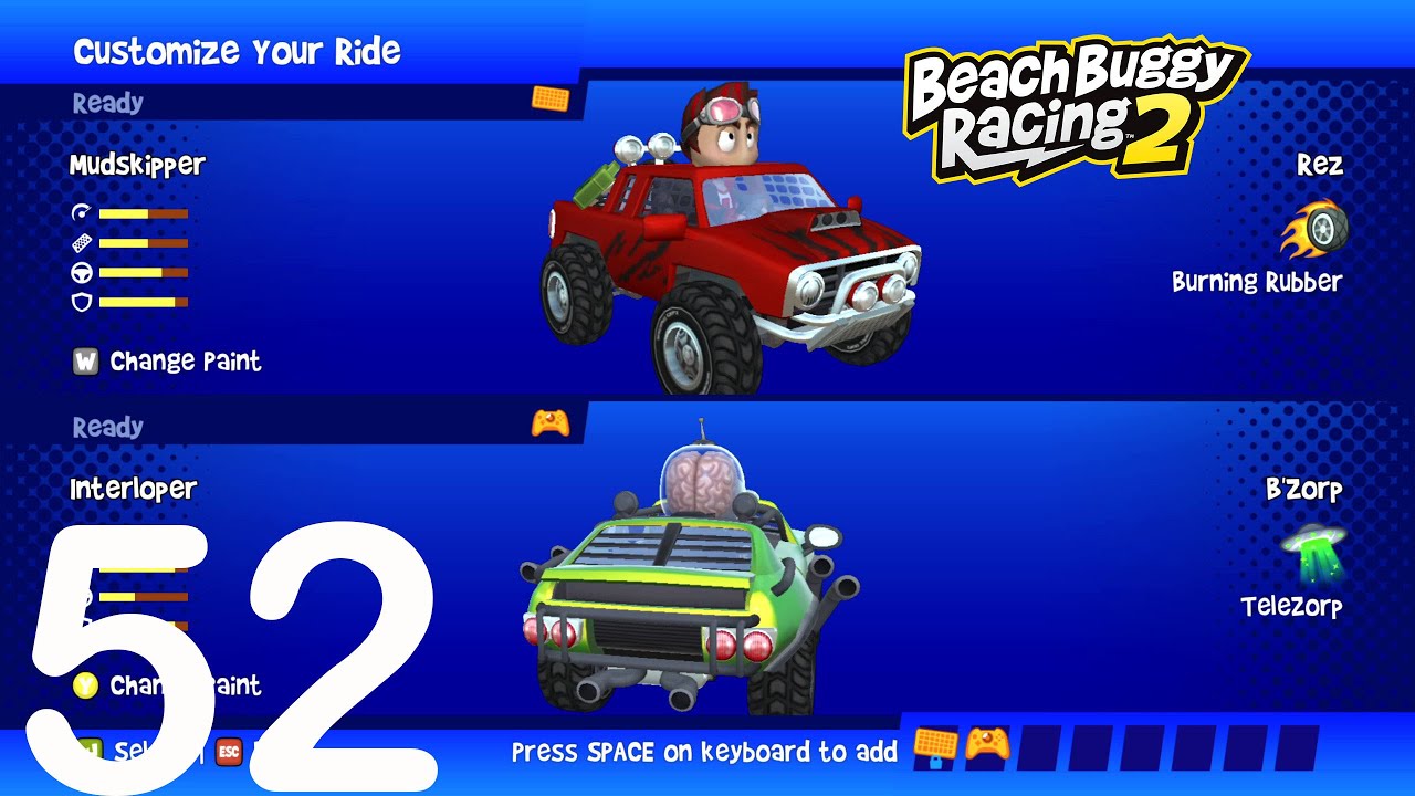 Rez VS B'zorp - Multiplayer Random Ultimate - Beach Buggy Racing 2 PC ...