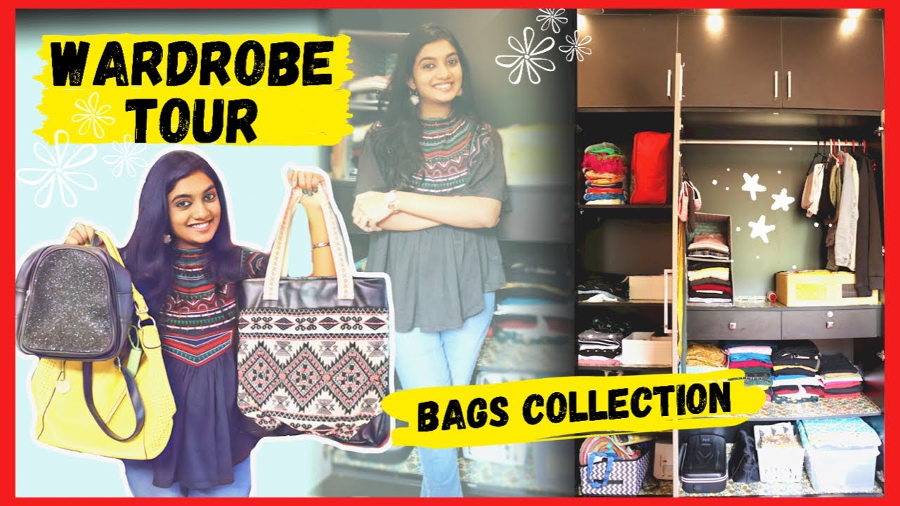 தமிழில்: Wardrobe Tour | My Bags Collections | Organization Tips | What ...