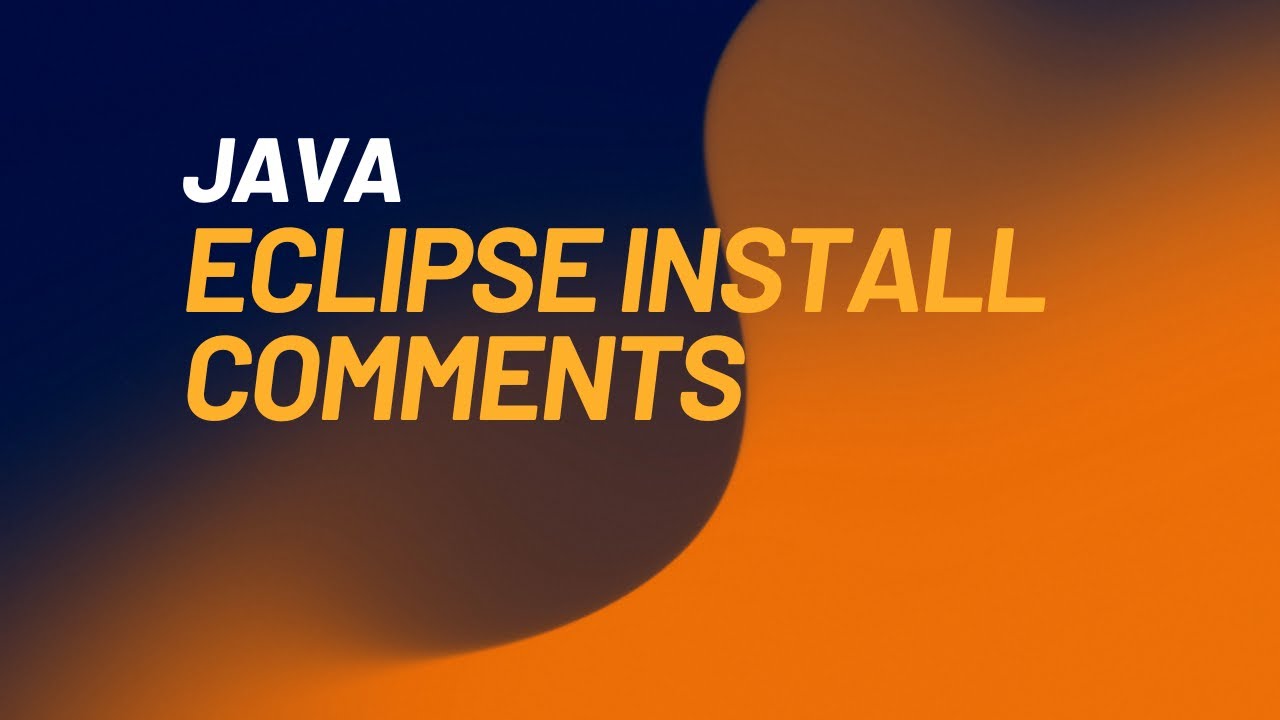 Eclipse Install and comments - YouTube