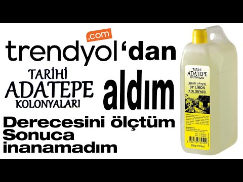 Trendyol dan 1LT Tarihi Adatepe Limon Kolonyası aldım 80 derece olup olmadığını ölçtüm #kolonya