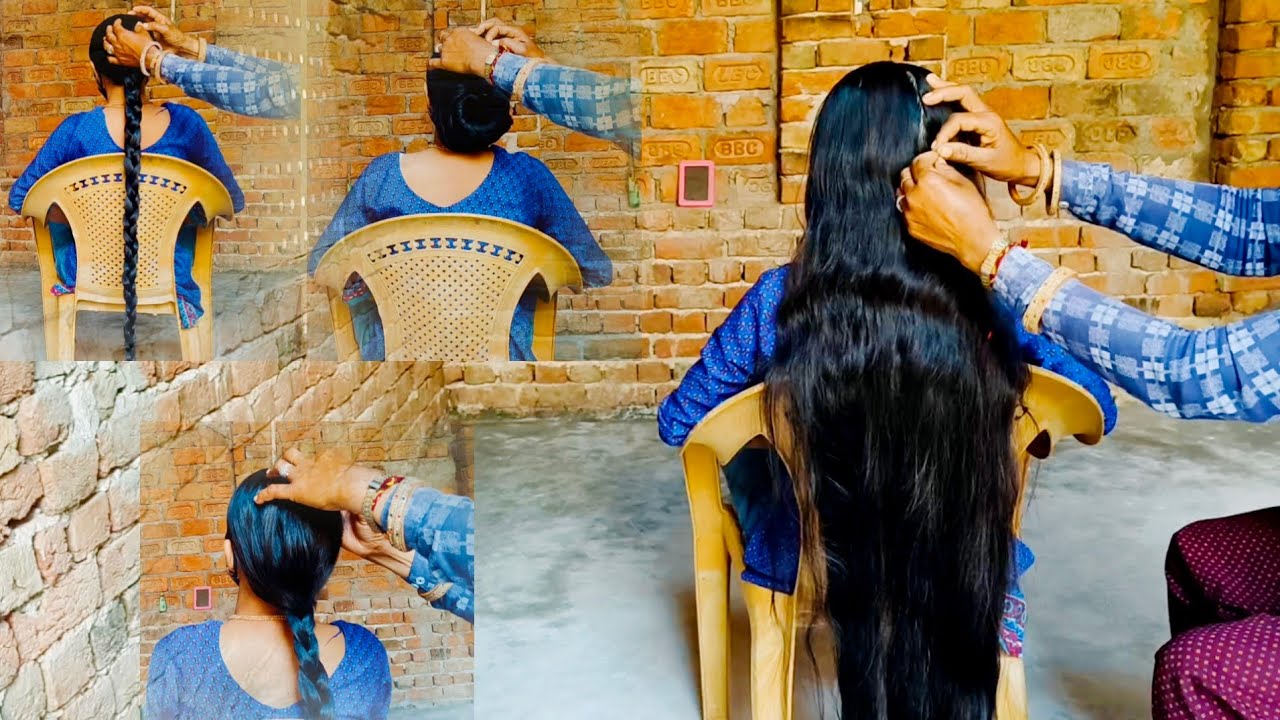 Long hair nitpicking in different hairstyles | nitpicking in braid ...