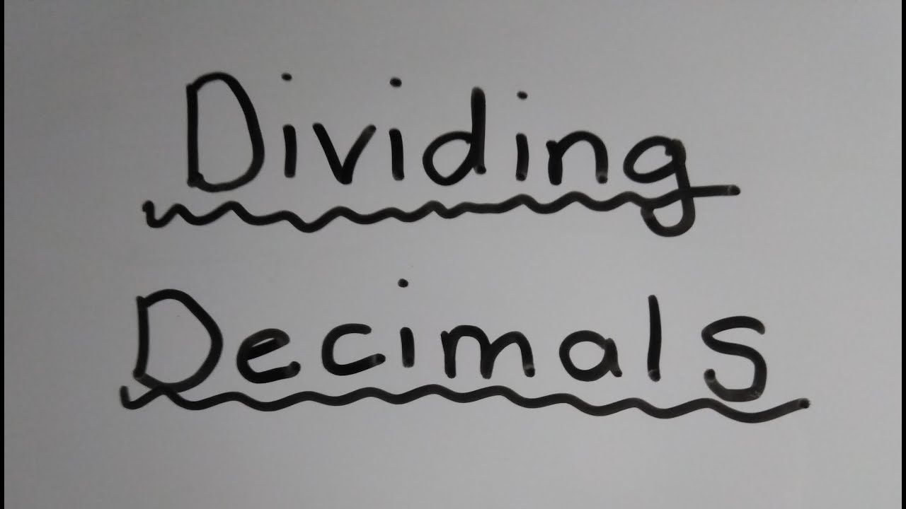 How To Divide Decimals YouTube How To Divide Decimals YouTube