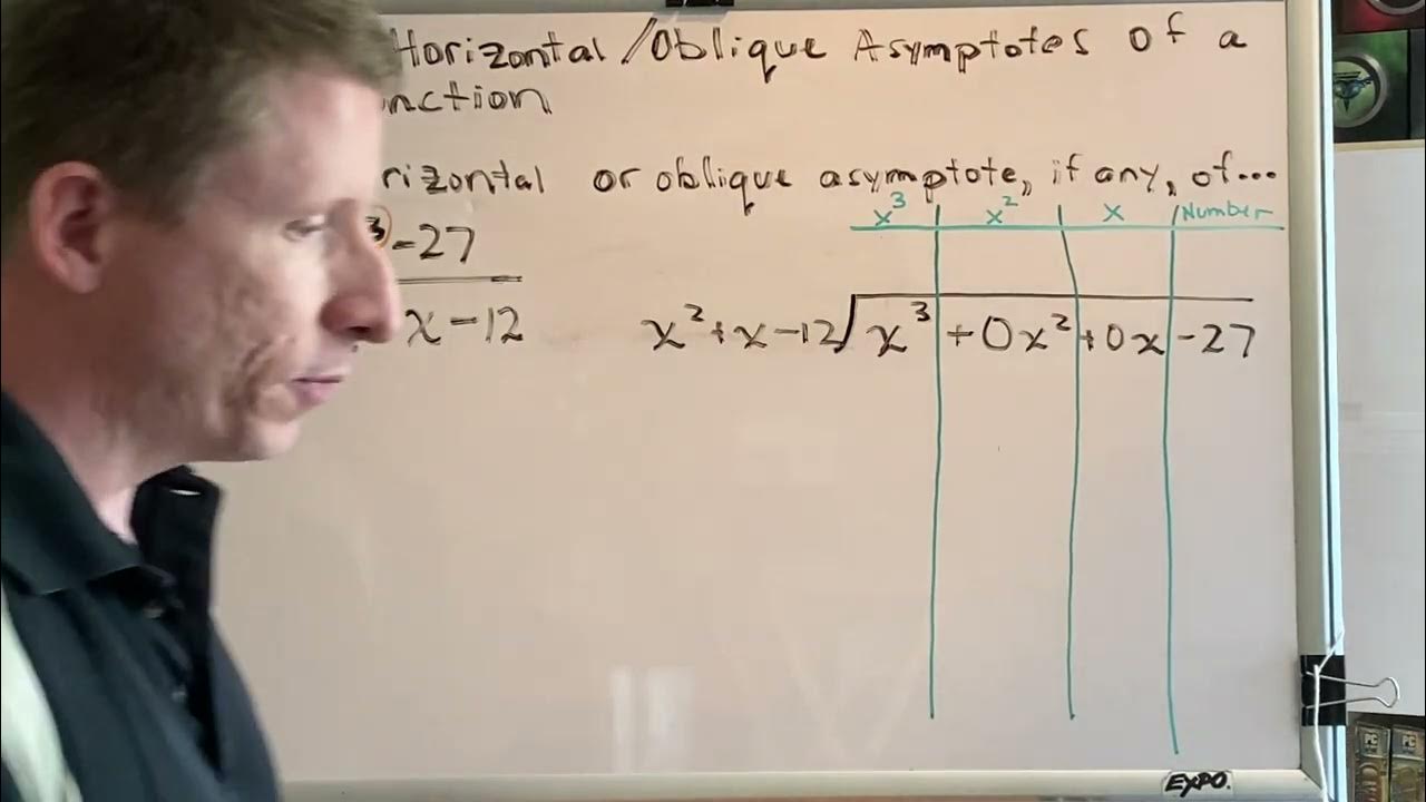 Finding the Horizontal or Oblique Asymptotes of a Rational Function ...