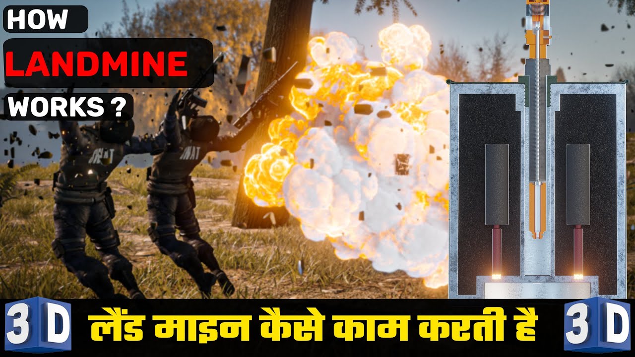 लैंडमाइन कैसे काम करता है (3D Animation) How landmine works - YouTube
