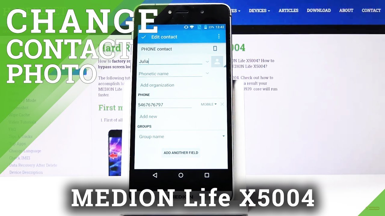 How to Add Photo to Contact in MEDION Life X5004 – Personalize Contact ...