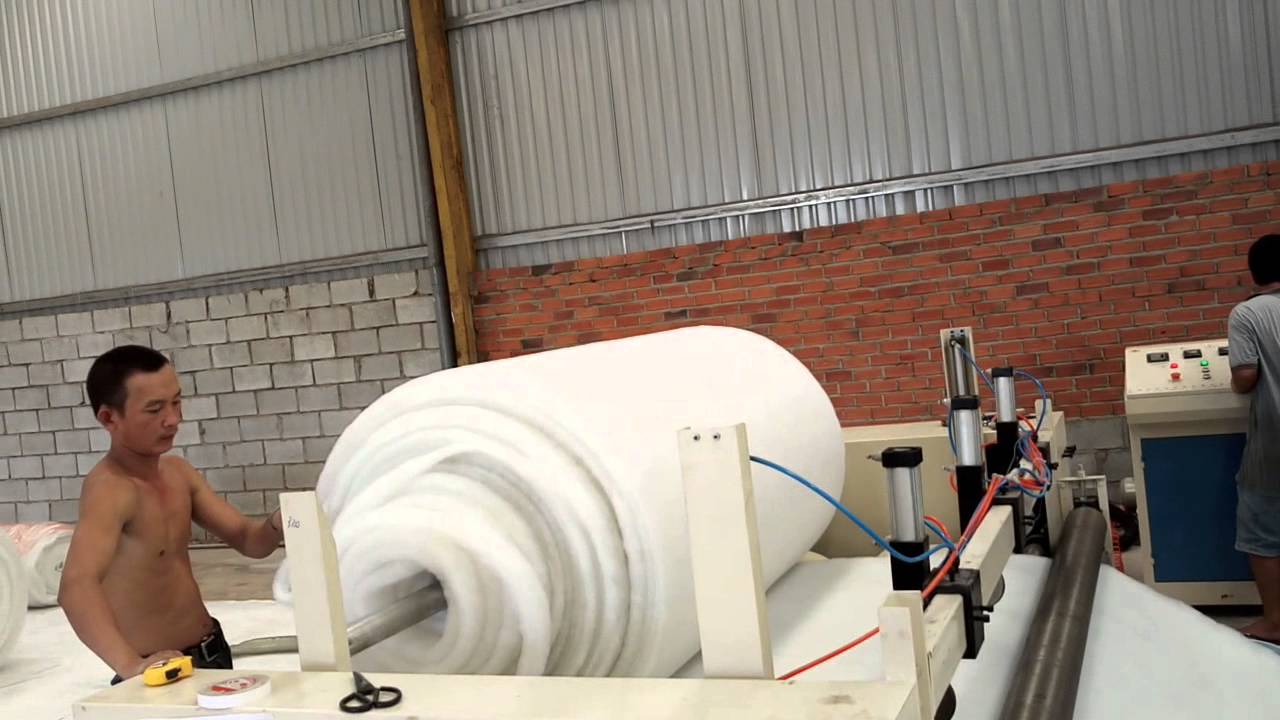Spray Bonded Wadding Production Line - YouTube