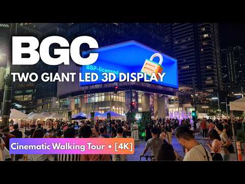 Amazing Modern Attraction in BGC. Night Walking Tour - YouTube