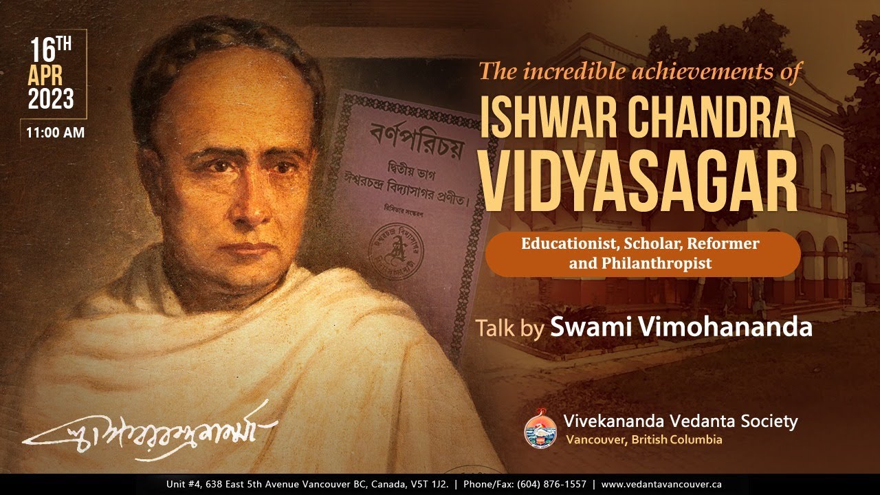 The incredible achievements of Ishwar Chandra Vidyasagar (Swami ...