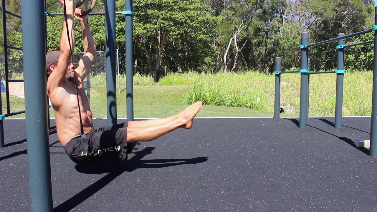 Ring Chin up, L-Sit Iso Hold - YouTube