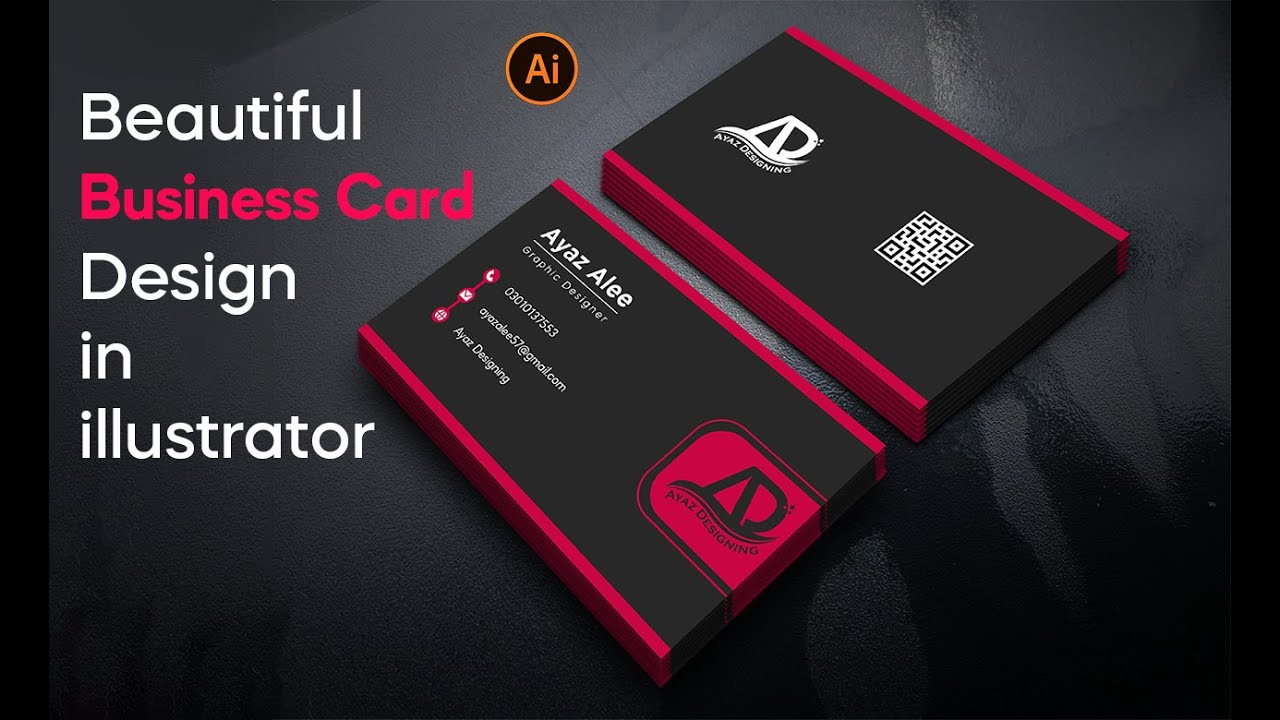 Beautiful Business Card Design in illustrator | Adobe illustrator cc ...