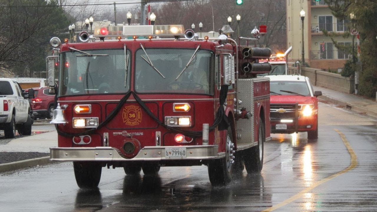 Funeral Procession Past Chief Jeffery O. Hurley, Sr - YouTube