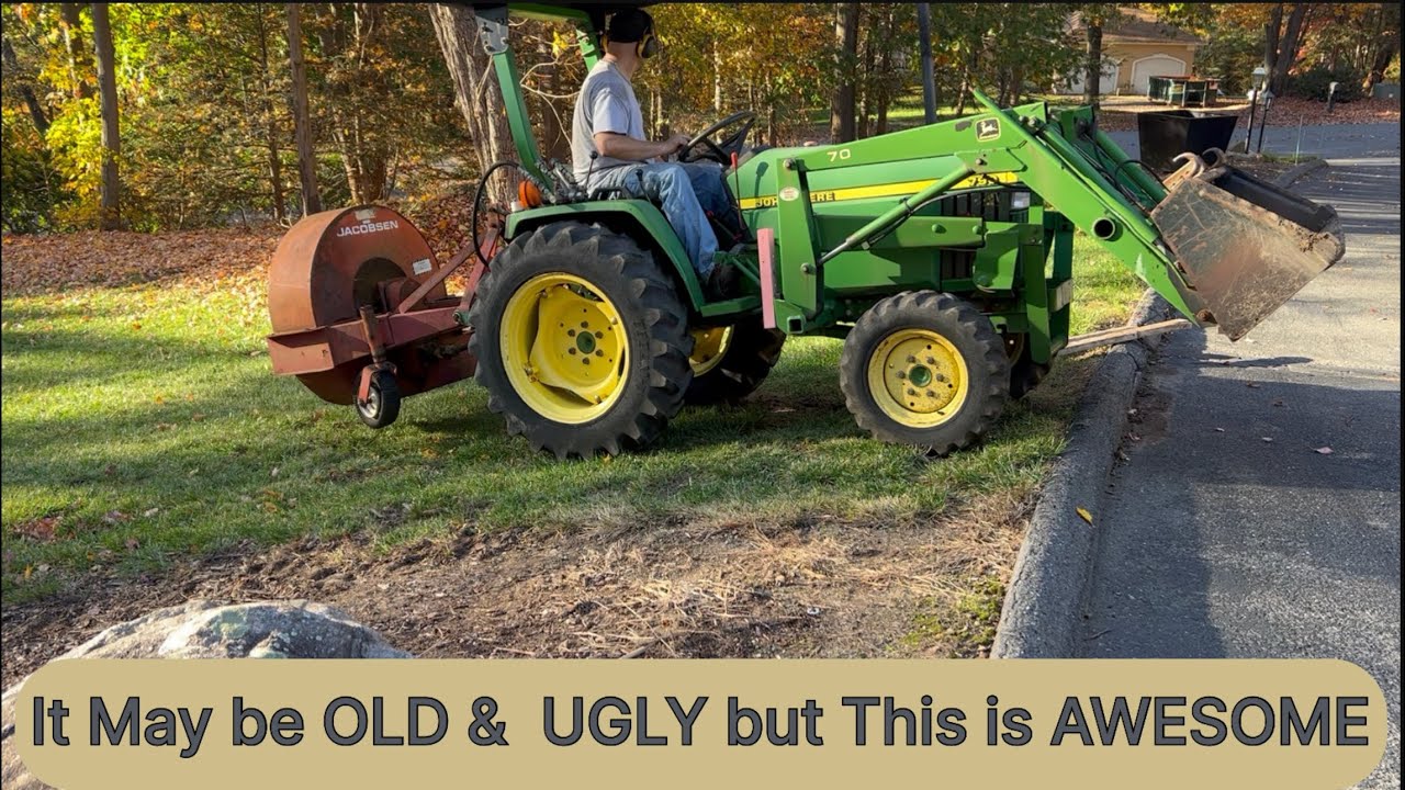 Installing 3pt Hitch Leaf Blower on the John Deere 790 - YouTube