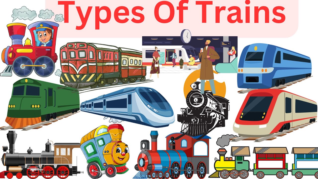 Types of trains | Railway trains vehicles | Trains of the world | - YouTube