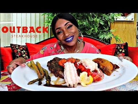 22 Oz Ribeye, Lobster, Shrimp Outback Steakhouse Mukbang