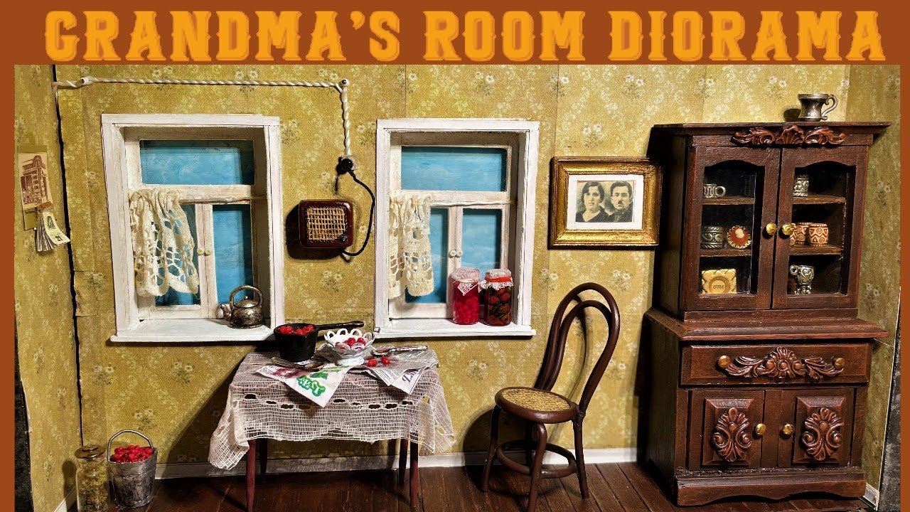Dollhouse from Cardboard Miniature Room Box Diorama | Диорама - YouTube