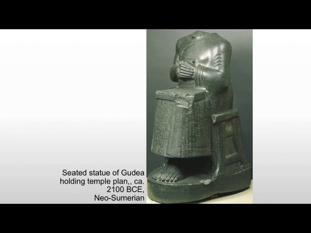 Seated Statue Of Gudea Plaster Cast Of A Seated King Gudea, Search The