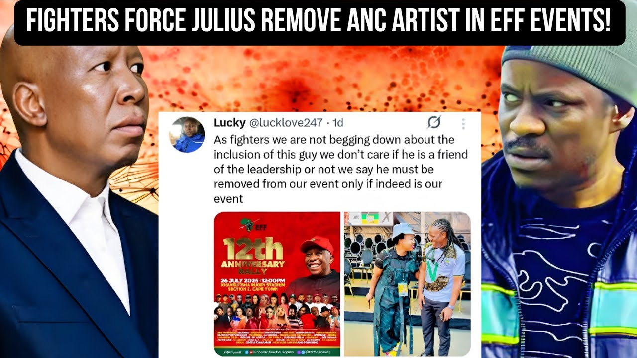 ANGRY SUPPORTERS FORCE JULIUS MALEMA REMOVE ANC ARTIST FROM EFF EVENTS ...