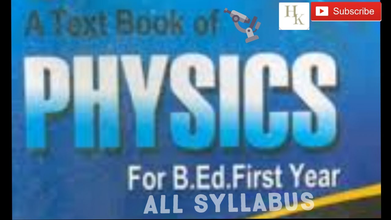 B.ed science 1st year physics syllabus. TU published syllabus 🌍 - YouTube