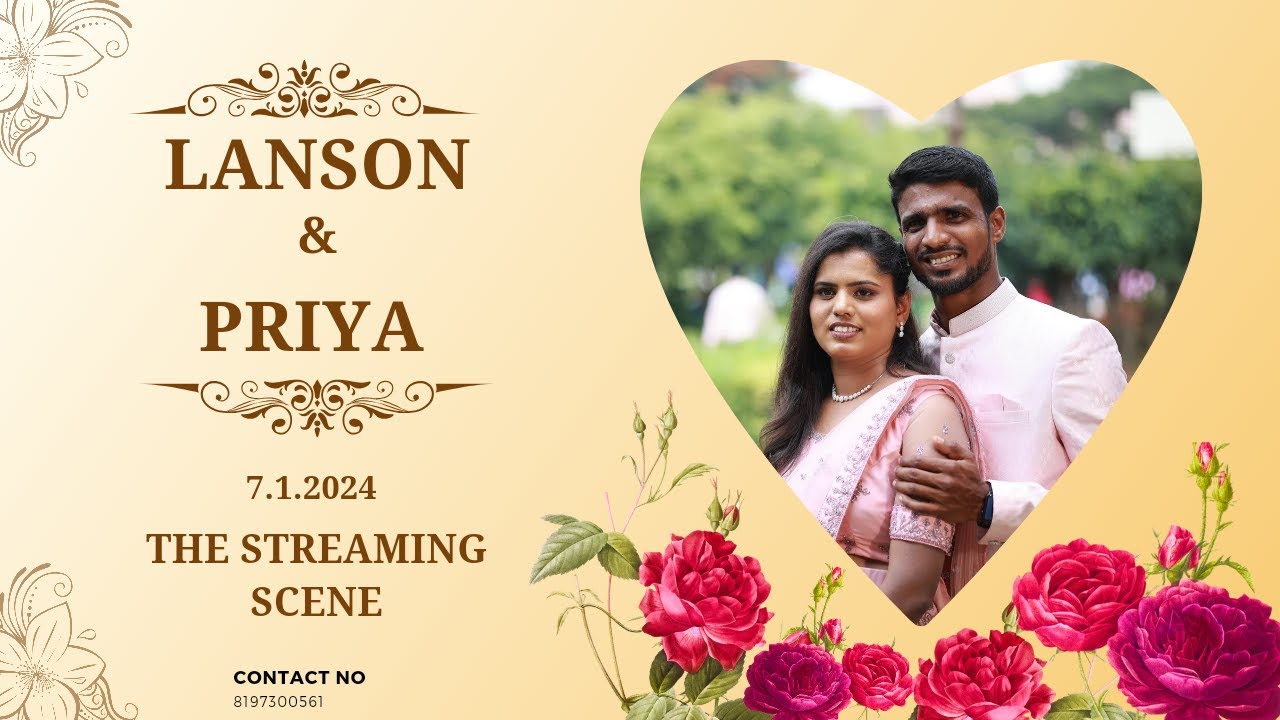 Wedding ceremony of Lenson & Priya 7-01-2024 At 10:30 am - YouTube