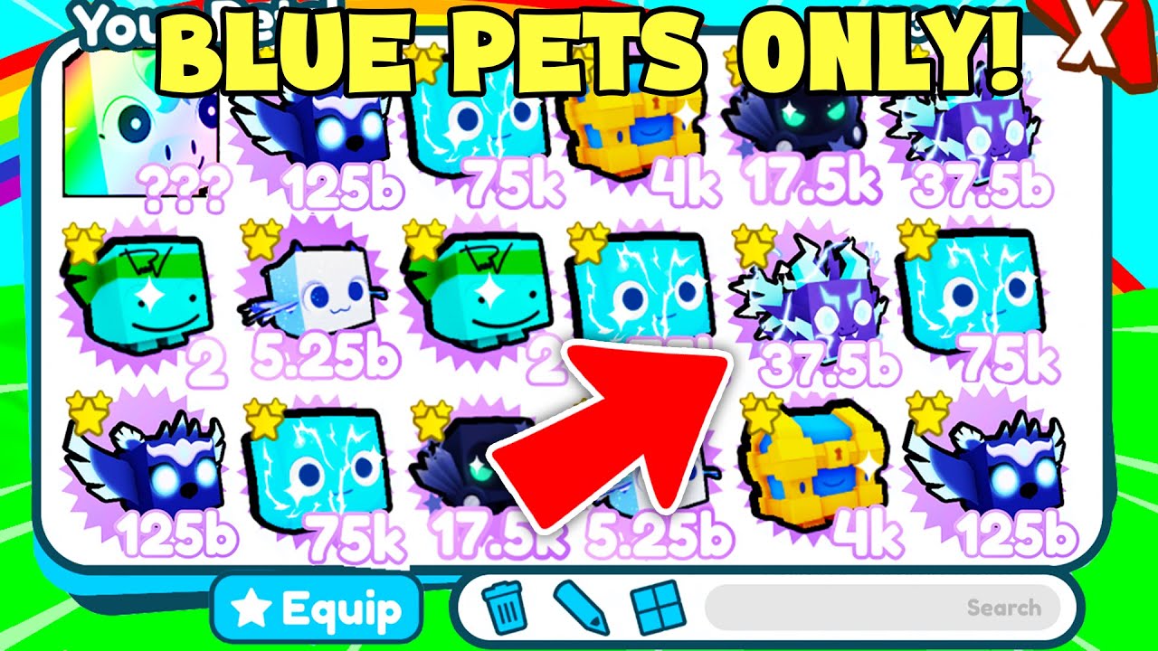 i traded ONLY BLUE PETS (Pet simulator x) - YouTube