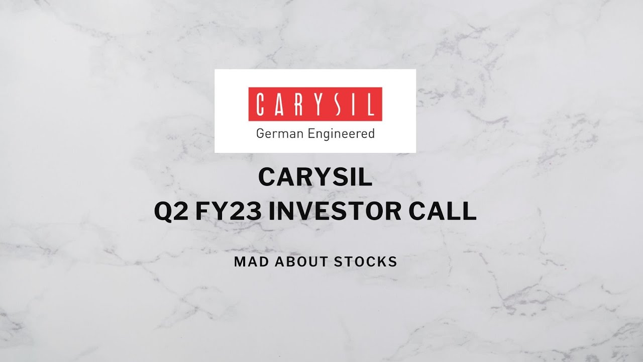 CARYSIL Q2 FY23 // Investor Conference Call // MAD ABOUT STOCKS - YouTube