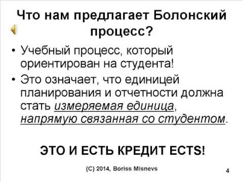 ECTS and Learning Outcome (in Russian) - YouTube