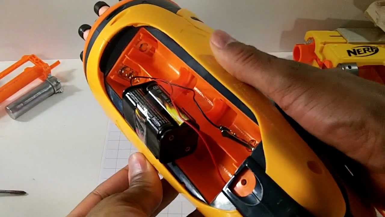 14.8 volt Nerf Swarmfire ROF mod - YouTube
